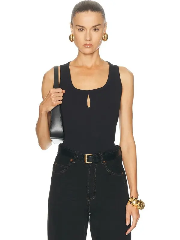 Victoria Beckham Split Tank Top - Black