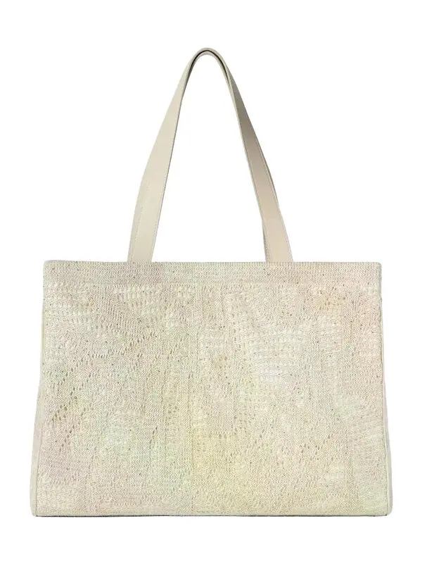 Brunello Cucinelli Water Lilies Knit Tote Bag - Neutrals