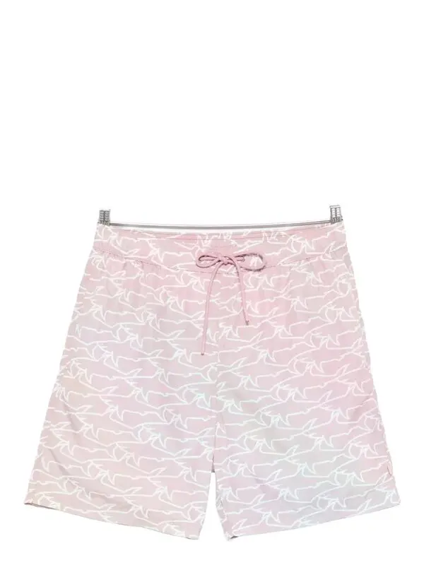 Paul & Shark Shark-print Swim Shorts - Pink