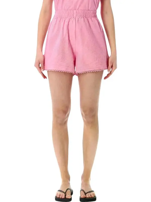 American Vintage Feoly Lace-trim Shorts - Pink