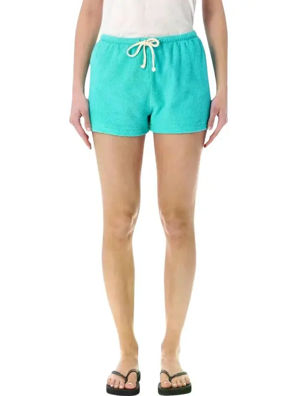 American Vintage Boby Park Towelling Shorts - Blue