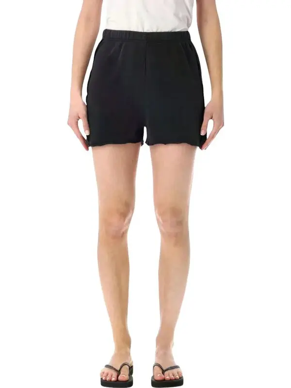American Vintage Raw-cut Elasticated Shorts - Black