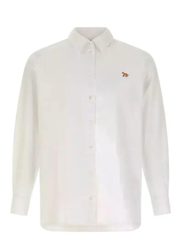 Maison Kitsuné Baby Fox Logo-patch Shirt - White