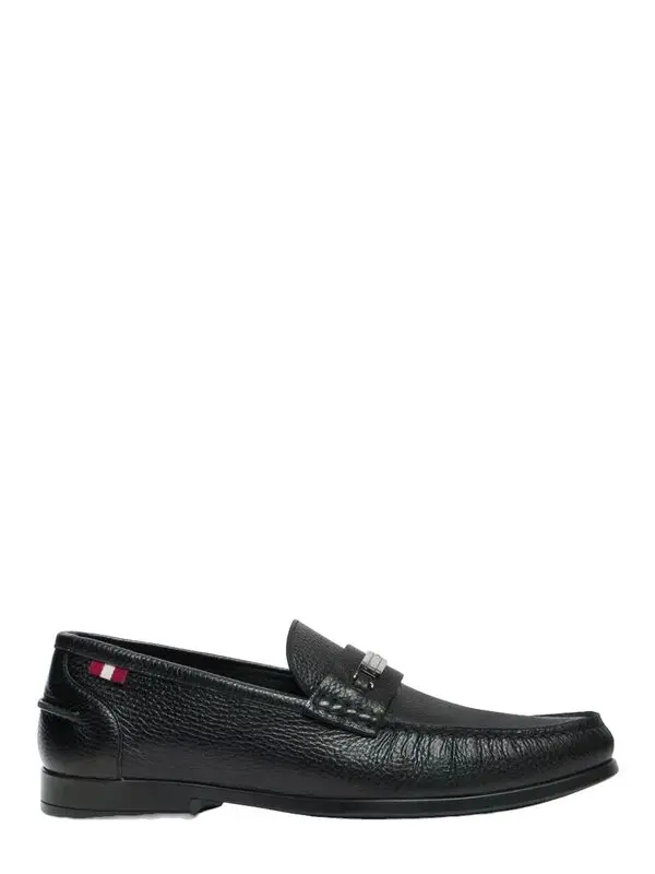 Bally Cronus Grained Leather Loafers - Black