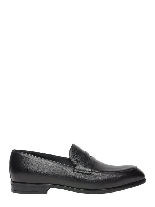 Bally Onizy Grained Leather Loafers - Black