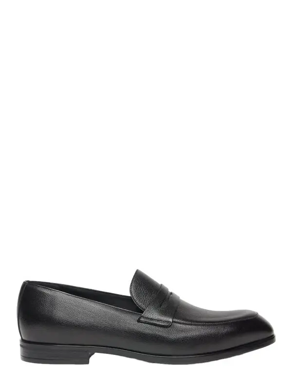 Bally Onizy Grained Leather Loafers - Black