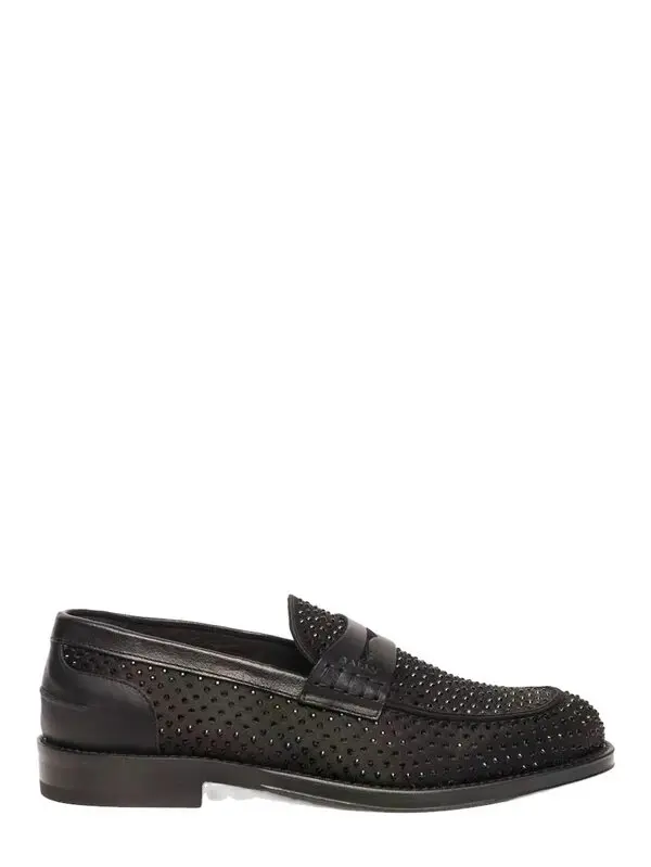 Bally Flair Rhinestone-embellished Loafers - Black