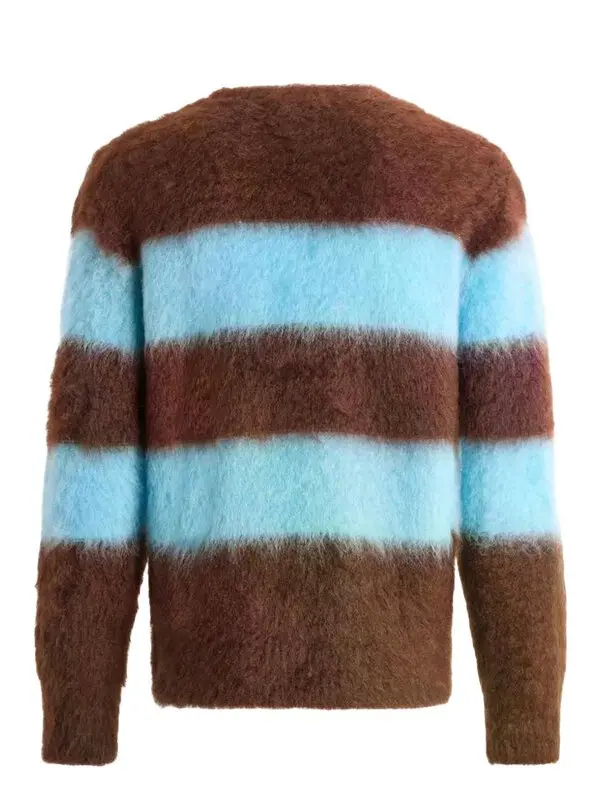 Bally Striped Brushed Sweater - Brown