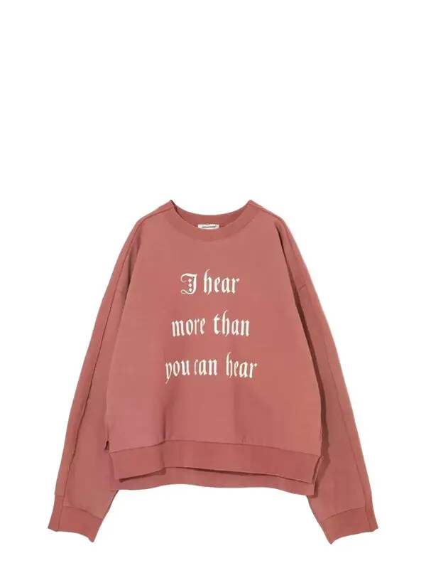 Undercover Slogan-print Raw-edge Sweatshirt - Pink