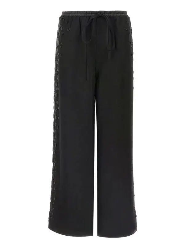 JACQUES Sequin-embellished Palazzo Pants - Black