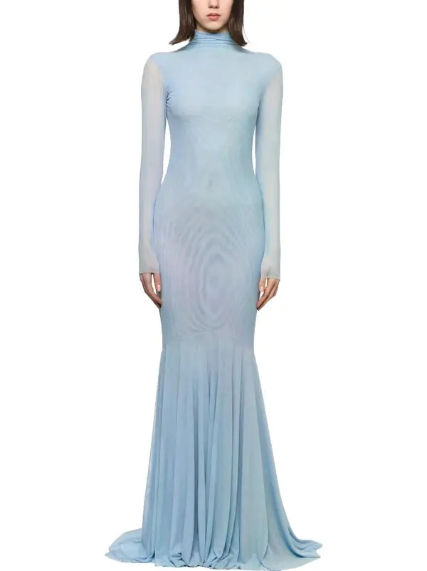 ATU BODY COUTURE High-neck Maxi Dress - Blue
