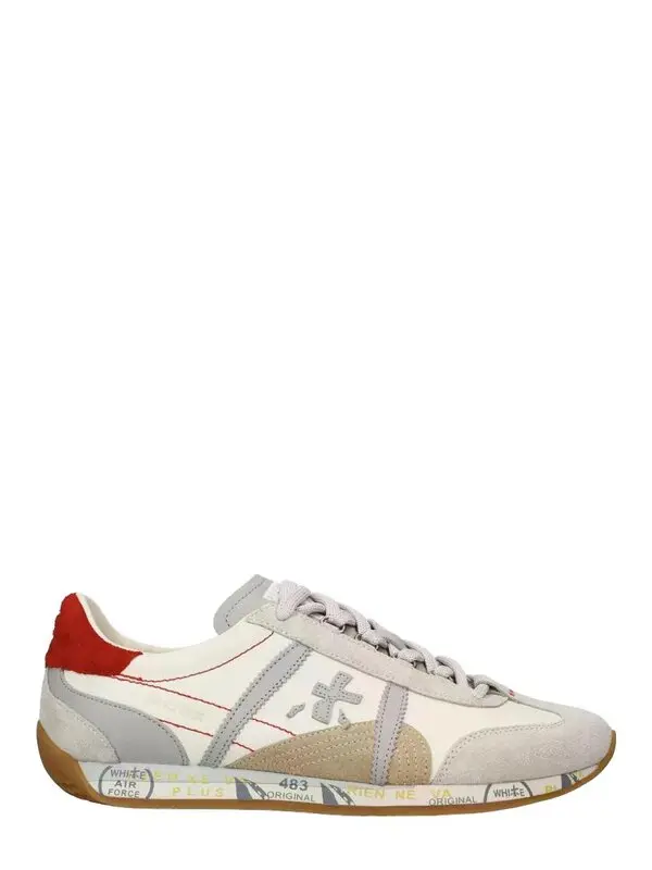 Premiata Jackyx Logo-patch Sneakers - Neutrals