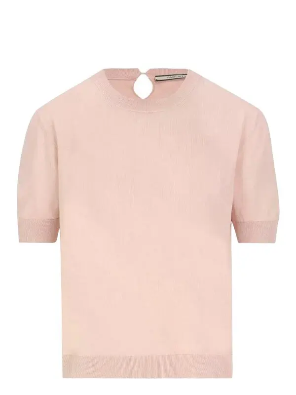 Tagliatore Short-sleeve Silk Top - Pink