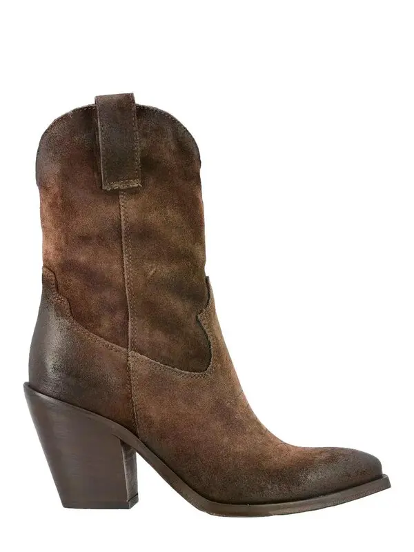 JE T'AIME MILANO|WOMAN Suede Western Boots - Brown
