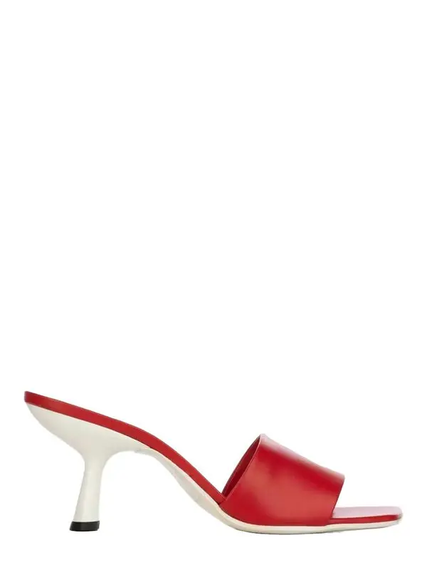 Vicini Leather Heeled Sandals - Red