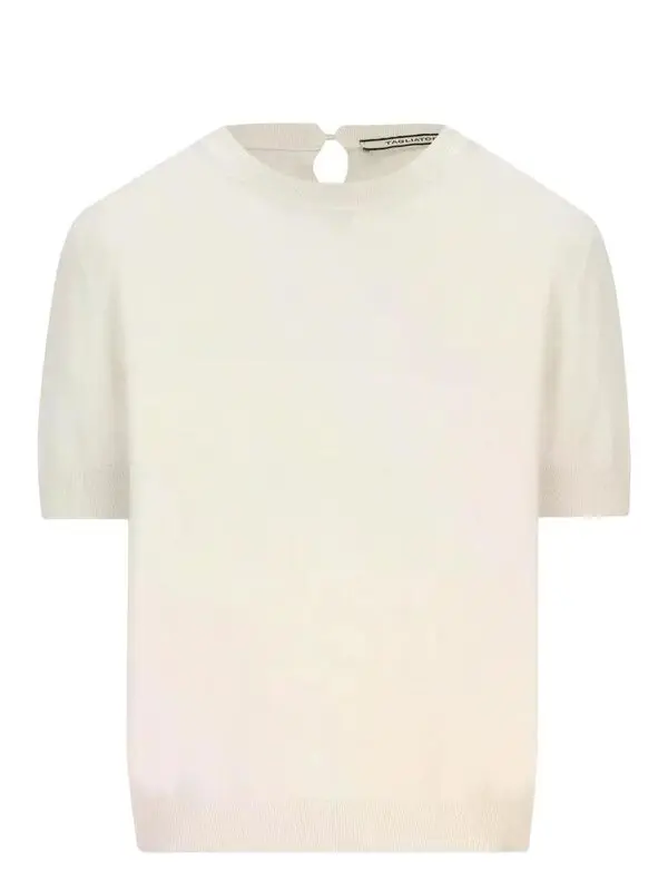 Tagliatore Short-sleeve Silk Top - Neutrals