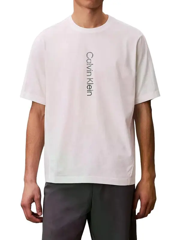 Calvin Klein Logo-print Raglan-sleeve T-shirt - White