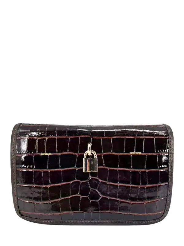 MADISON.MAISON Croc-effect Crossbody Bag - Brown