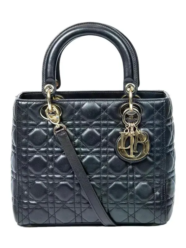Dior Lady Cannage Tote - Black
