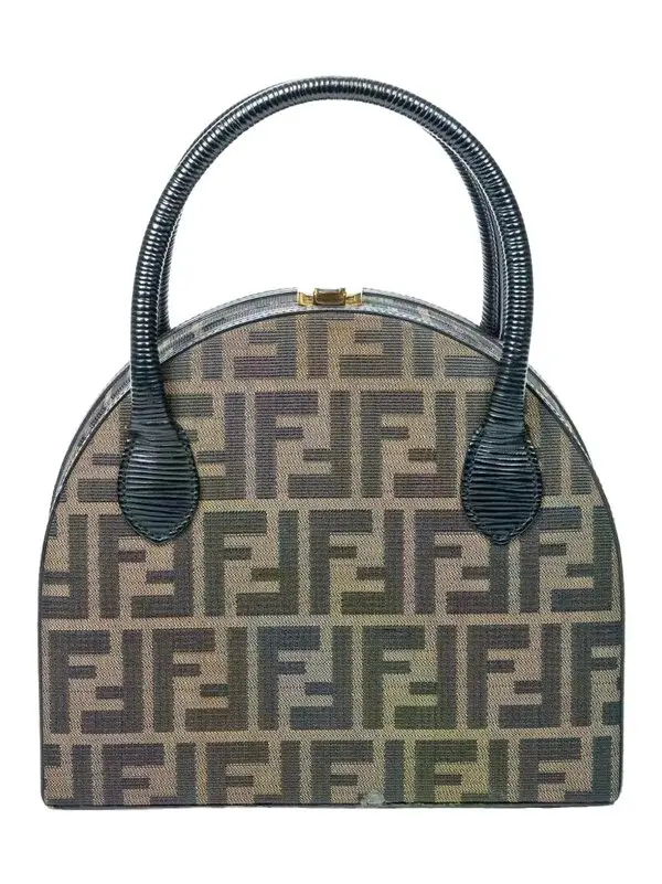 Fendi Zucca Canvas Handbag - Neutrals