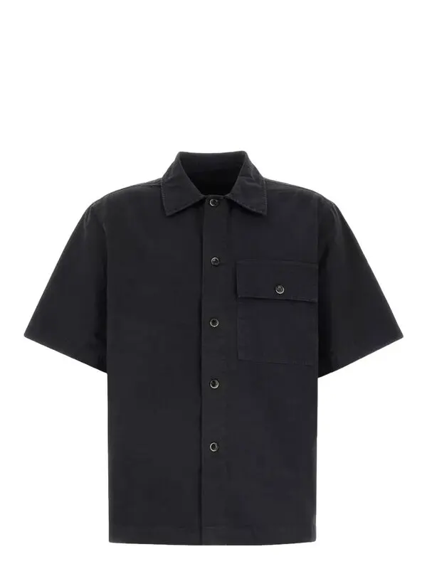 NINE:INTHE:MORNING Short-sleeve Chest-pocket Shirt - Blue