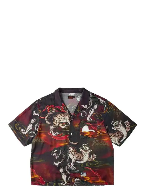 EVISU Leopard-print Shirt - Black