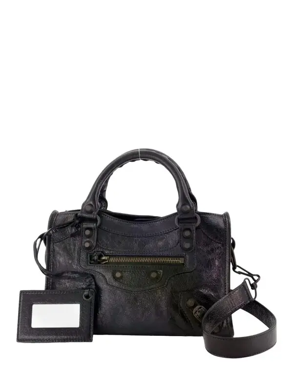 Balenciaga Mini Le City Lambskin Tote - Black