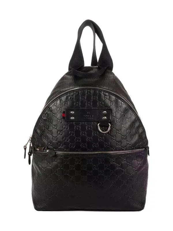Gucci Guccissima Leather Backpack - Black