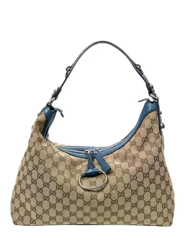 Gucci Gg Supreme Leather-trim Shoulder Bag - Neutrals