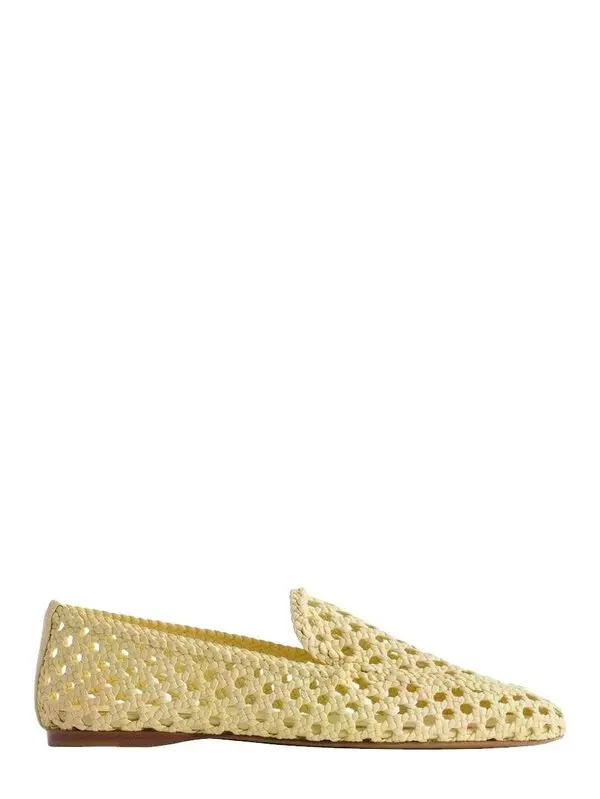 FORTE_FORTE Hand-braided Leather Ballet Flats - Yellow