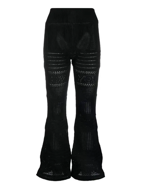 Stella McCartney Knitted Flared Trousers - Black