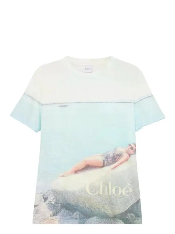 Chloé Graphic-print T-shirt - Blue