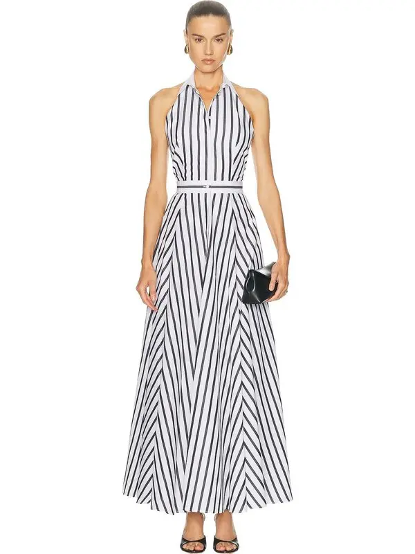 Ralph Lauren Eldered Sleeveless Day Dress - Black & White