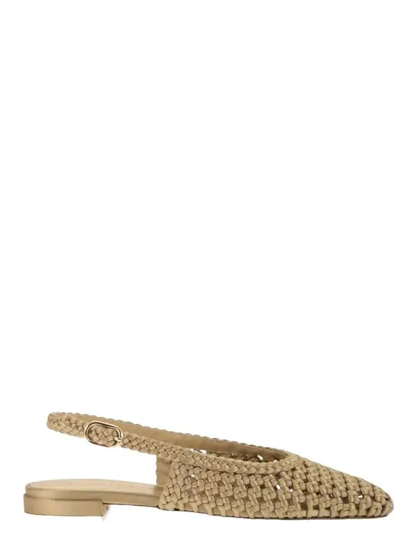 STUART WEITZMAN Interwoven Pointed-toe Ballet Flats - Neutrals