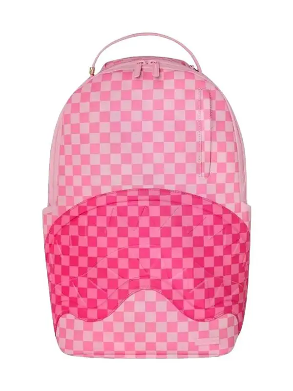 SPRAYGROUND Sharks In Paris Checkerboard Backpack - Pink