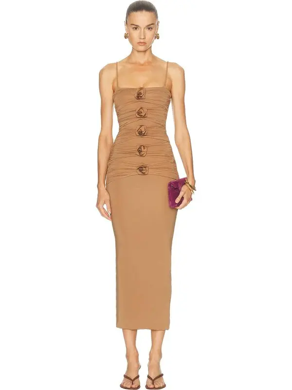 MAYGEL CORONEL Susurro Dress - Bronze Brown