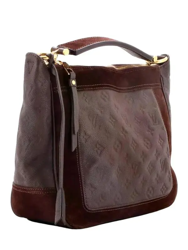 LOUIS VUITTON Audacieuse Handbag Monogram Empreinte Leather Pm - Brown