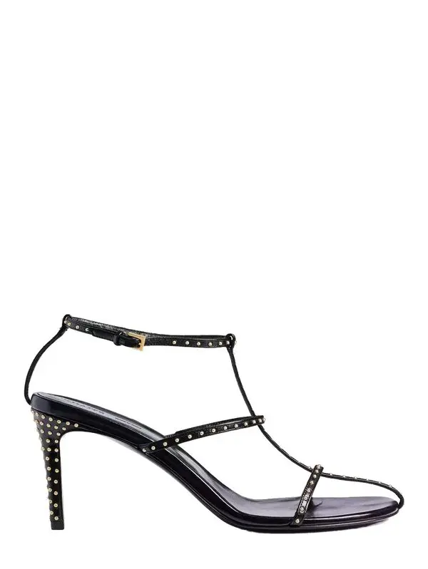 Khaite Cage Studded Sandals - Black