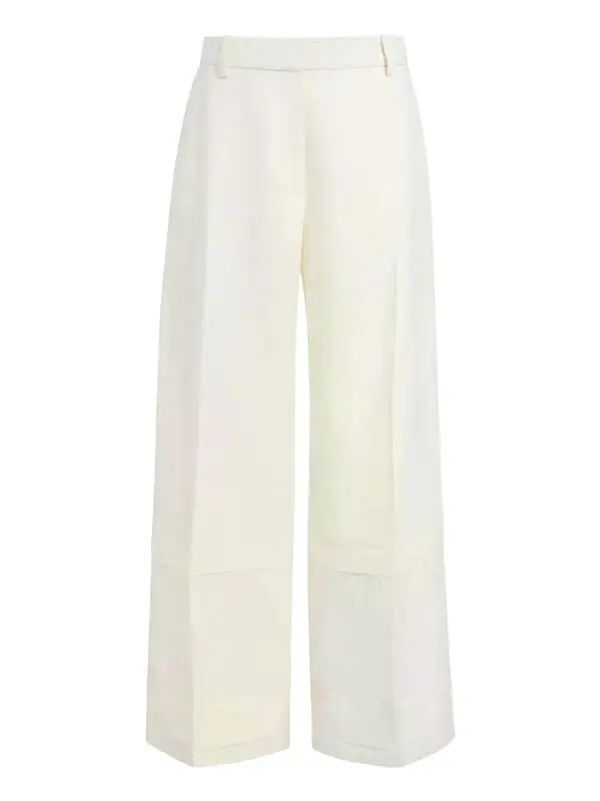 Khaite Linden Wide Leg Pants - Neutrals