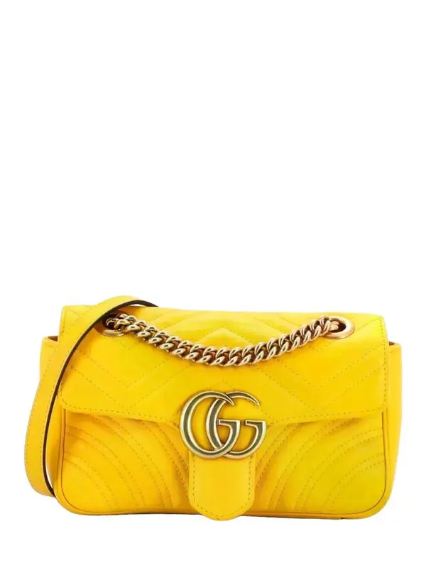 Gucci Gg Marmont Mini Crossbody Bag - Yellow