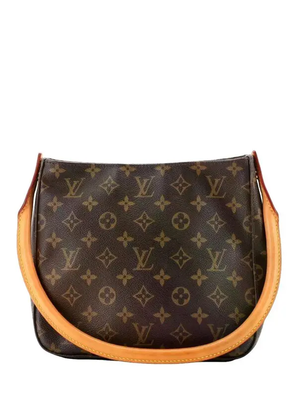 LOUIS VUITTON Looping Handbag Monogram Canvas Mm Satchel - Brown