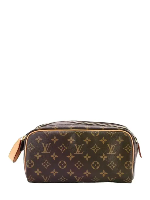 LOUIS VUITTON Dopp Kit Toiletry Monogram Canvas Pouch - Brown