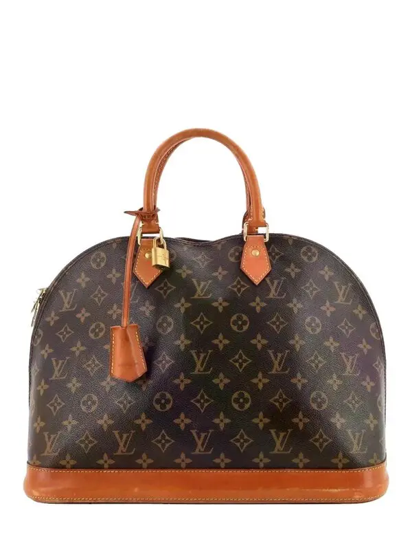 LOUIS VUITTON Alma Handbag Monogram Canvas Gm Satchel - Brown