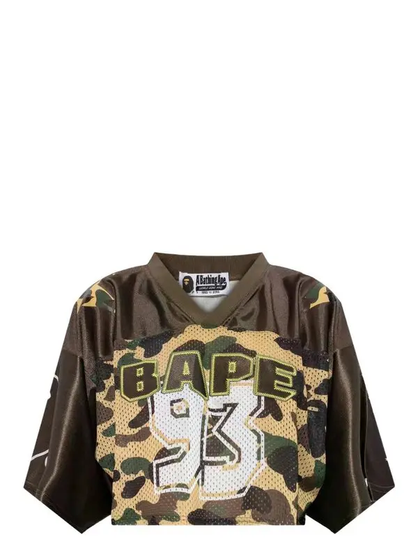A BATHING APE Camouflage-print T-shirt - Brown