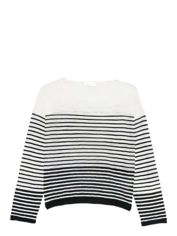 ROBERTO COLLINA Striped Top - Neutrals