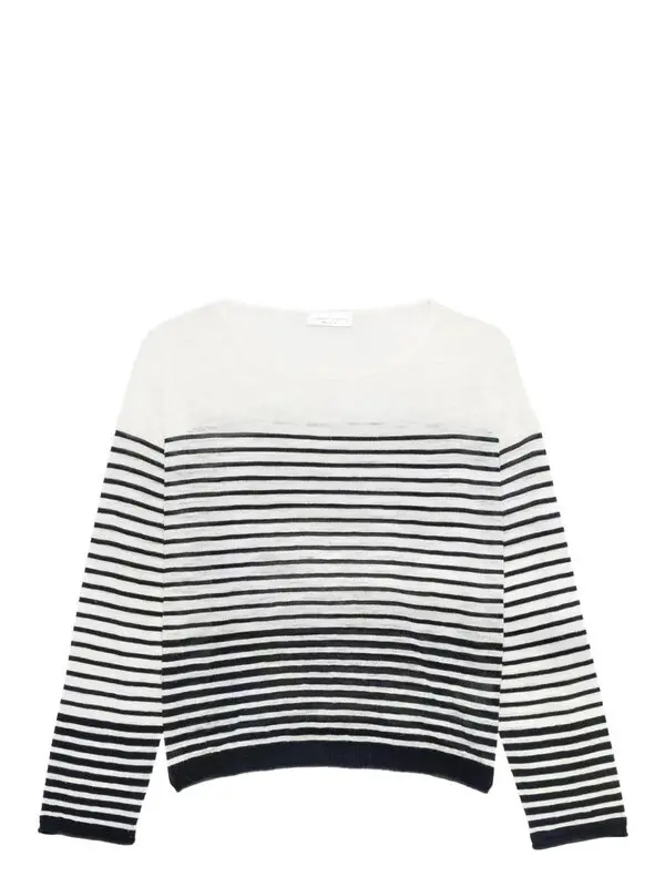 ROBERTO COLLINA Striped Top - Neutrals