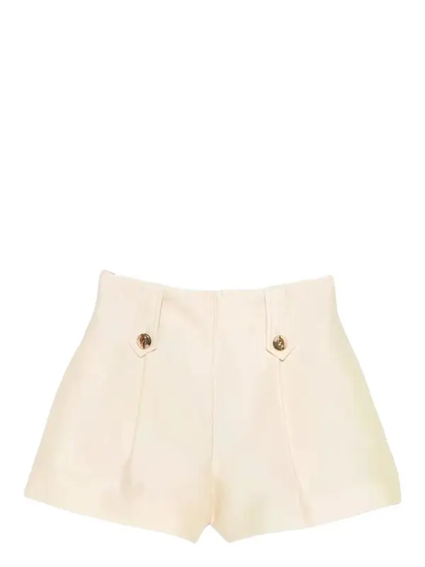 Zimmermann Button-tab Pleated Shorts - Neutrals