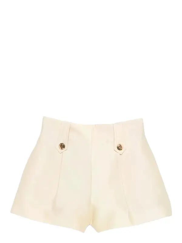 Zimmermann Button-tab Pleated Shorts - Neutrals