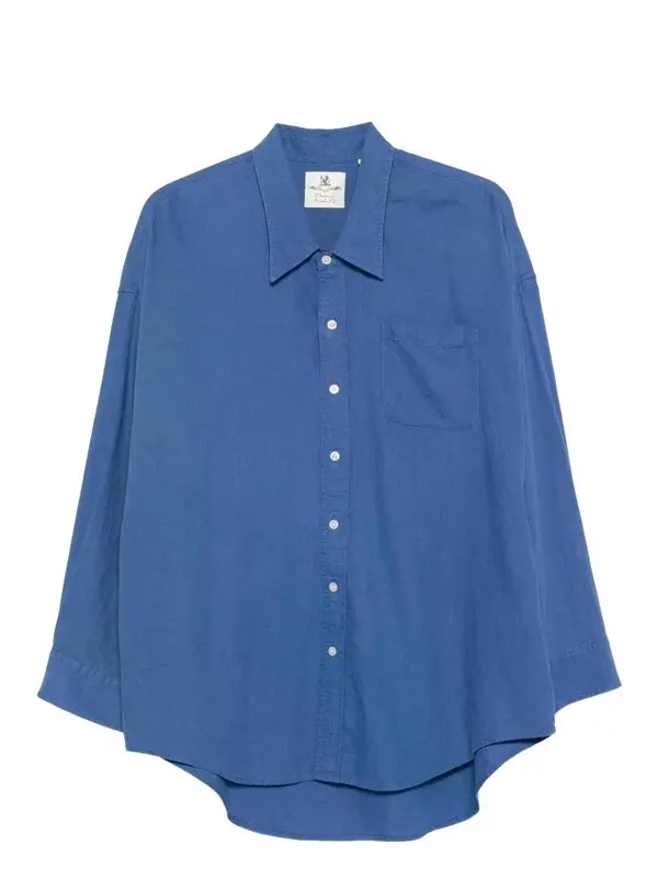 Denimist Patch-pocket Button-up Top - Blue