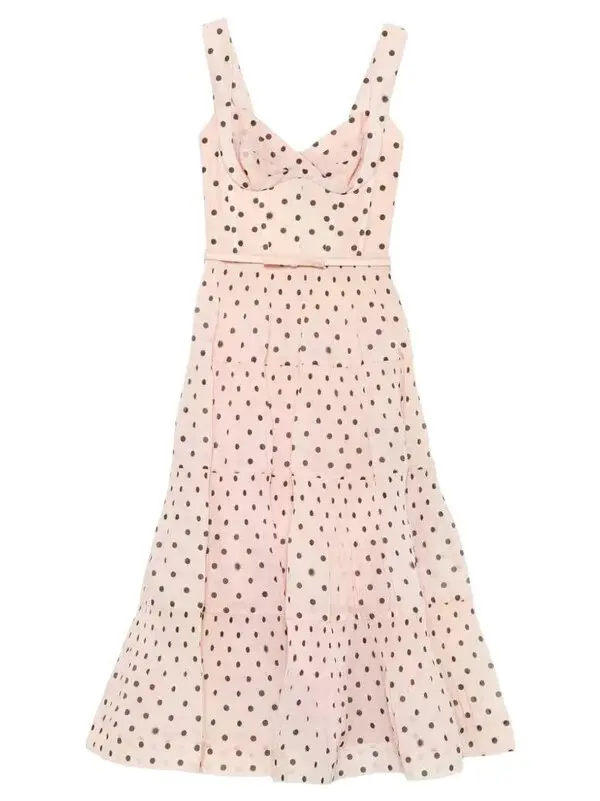 Zimmermann Polka-dot-pattern Midi Dress - Pink